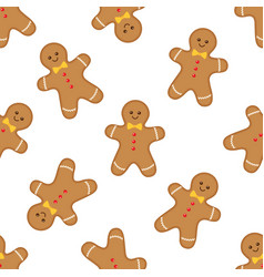 Cute cartoon gingerbread man Royalty Free Vector Image