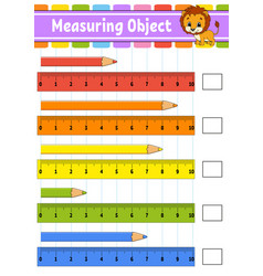 Measuring object with ruler education developing Vector Image