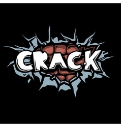Comic speech chat bubble pop art style crack Vector Image