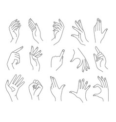 Hands doodles expression gestures human hands Vector Image