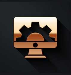 Gold software web development programming Vector Image