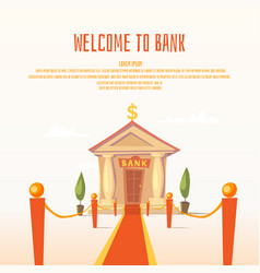 A modern bank Royalty Free Vector Image - VectorStock