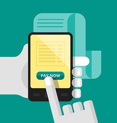 Using a mobile phone payment Royalty Free Vector Image