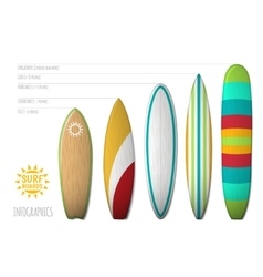 Surfing board types surfboards templates Vector Image