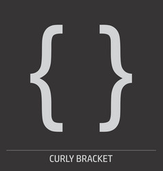 Curly bracket icon Royalty Free Vector Image - VectorStock
