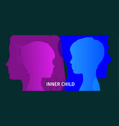 Concept inner child Royalty Free Vector Image - VectorStock