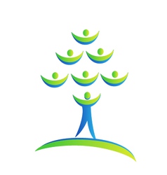Tree teamwork logo Royalty Free Vector Image - VectorStock