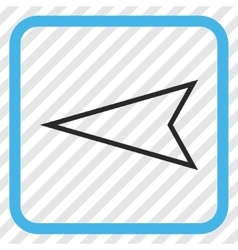 Shift left icon in a frame Royalty Free Vector Image