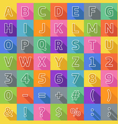 Alphabet with letters and symbols in a circle Vector Image