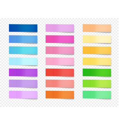 Yellow green rosy blue sticky notes attached Vector Image
