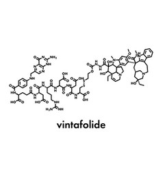 Vintafolide cancer drug molecule skeletal formula Vector Image