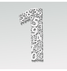 A tree with a number one figure Royalty Free Vector Image