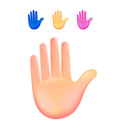 No cartoon hand Royalty Free Vector Image - VectorStock