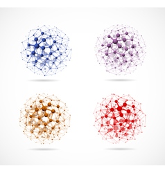 Molecular structures set Royalty Free Vector Image