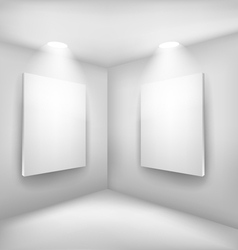 Empty white room Royalty Free Vector Image - VectorStock
