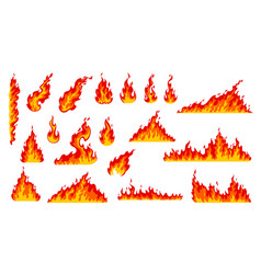 Torch animation with cartoon fire blaze sequence Vector Image