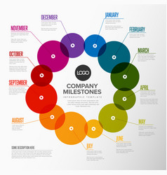 Infographic circular timeline report template Vector Image