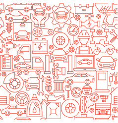 Auto spare parts seamless pattern car repair Vector Image