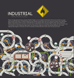 Industrial manufacturing poster Royalty Free Vector Image