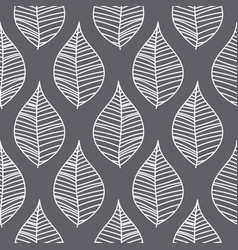 Abstract leaves seamless pattern Royalty Free Vector Image