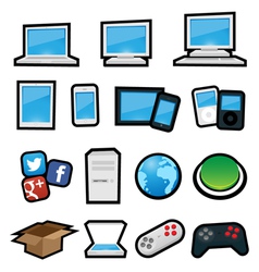 Computers and peripherals Royalty Free Vector Image