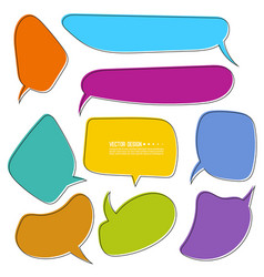Set speech bubbles Royalty Free Vector Image - VectorStock