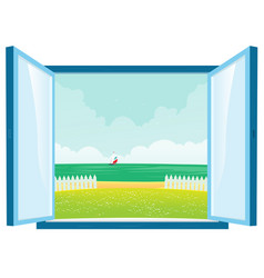 View from window Royalty Free Vector Image - VectorStock