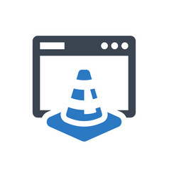 Website under construction icon Royalty Free Vector Image