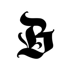 Letter b in the gothic style alphabet the symbol Vector Image