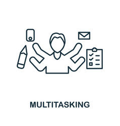 Multitasking icon simple element from management Vector Image