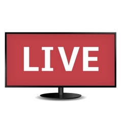 Live neon sign live stream design template Vector Image