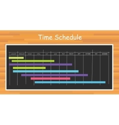Project time schedule Royalty Free Vector Image