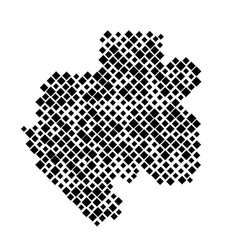 Africa map from black contour curves lines Vector Image