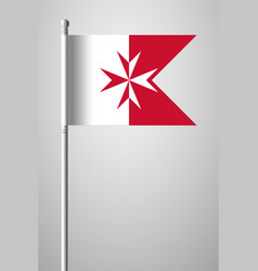 Flag malta version with maltese cross Royalty Free Vector