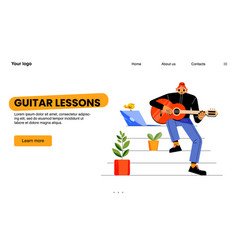 Music lesson cartoon Royalty Free Vector Image