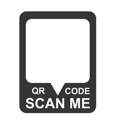 Scan me sign arrow element smartphone symbol qr Vector Image