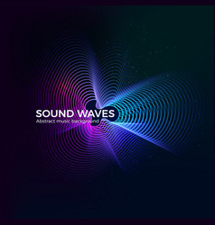 Radial sound wave curve colorful equalizer Vector Image