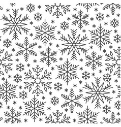 Snow flake line seamless pattern winter background
