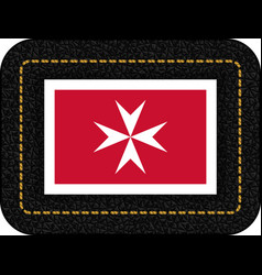 Flag malta version with maltese cross Royalty Free Vector