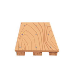 Wood pallet top view in flat Royalty Free Vector Image