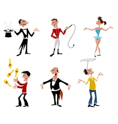 Circus artist silhouette Royalty Free Vector Image