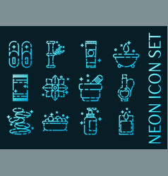Massage and spa icons pack Royalty Free Vector Image