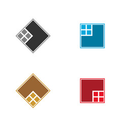 House logo design template Royalty Free Vector Image