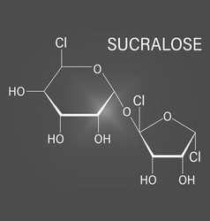 Sucrose sugar molecule skeletal formula Royalty Free Vector