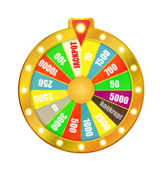 Fortune wheel in flat style blank template game Vector Image