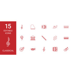 12 classical icons Royalty Free Vector Image - VectorStock