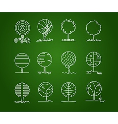 Tree icons Royalty Free Vector Image - VectorStock