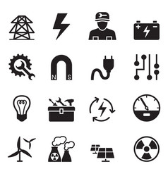 Electricity icons set Royalty Free Vector Image