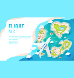 Landing page design banner with liner cruise Vector Image
