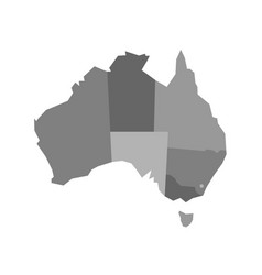 Australia map with states and territories Vector Image